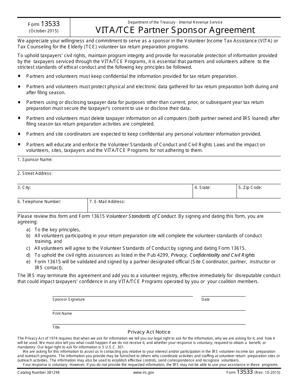 IRS Form 13533 - Fill Out, Sign Online and Download Fillable PDF ...