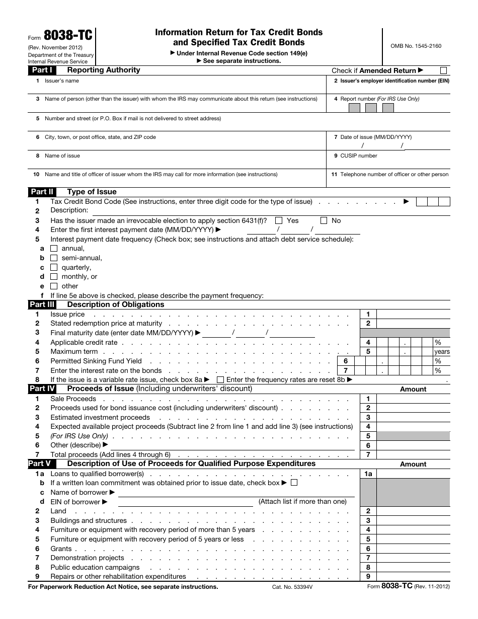 IRS Form 8038-TC - Fill Out, Sign Online and Download Fillable PDF ...