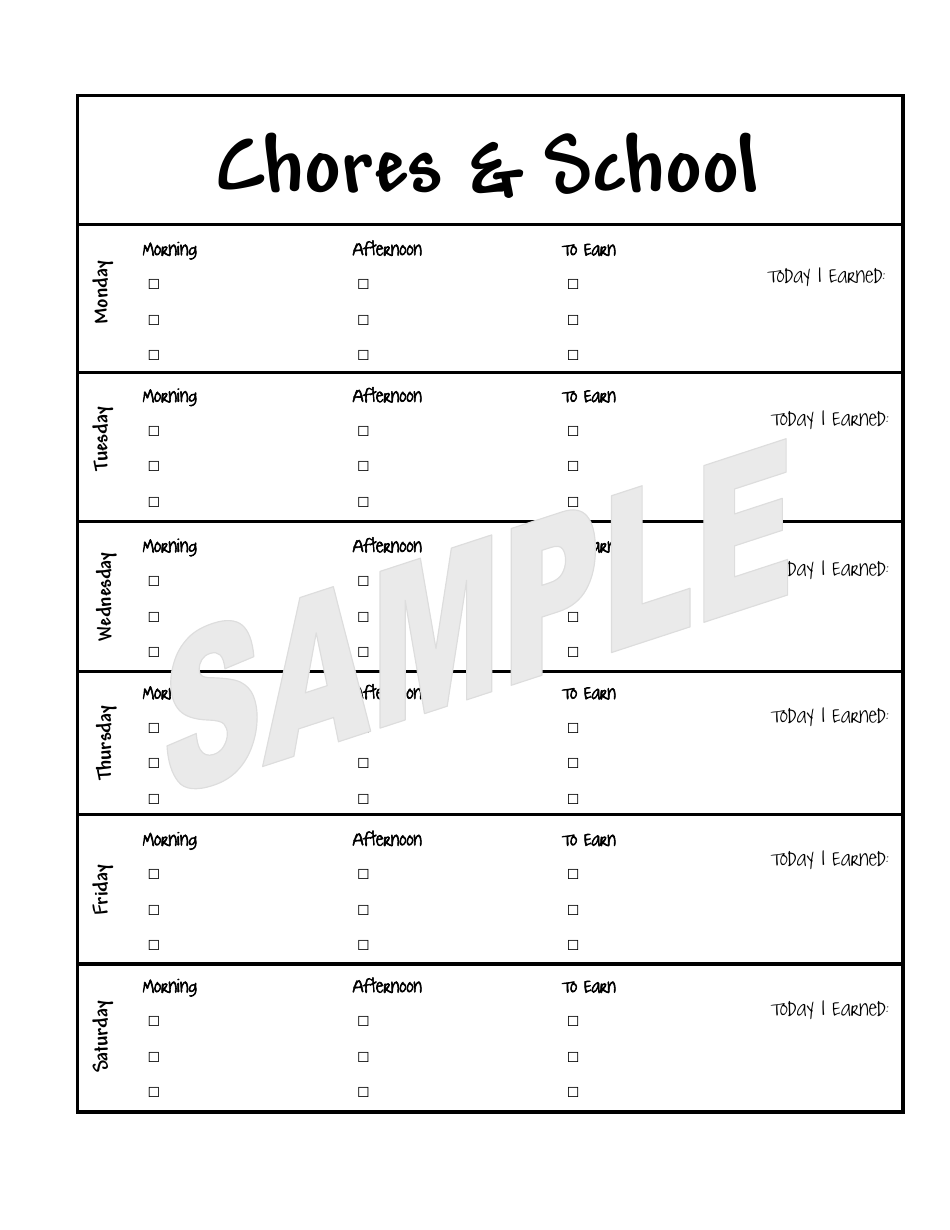 Sample Weekly Homeschool Planner Download Printable PDF | Templateroller