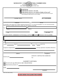 WCC Form H-08 Download Fillable PDF or Fill Online Subpoena/Subpoena ...