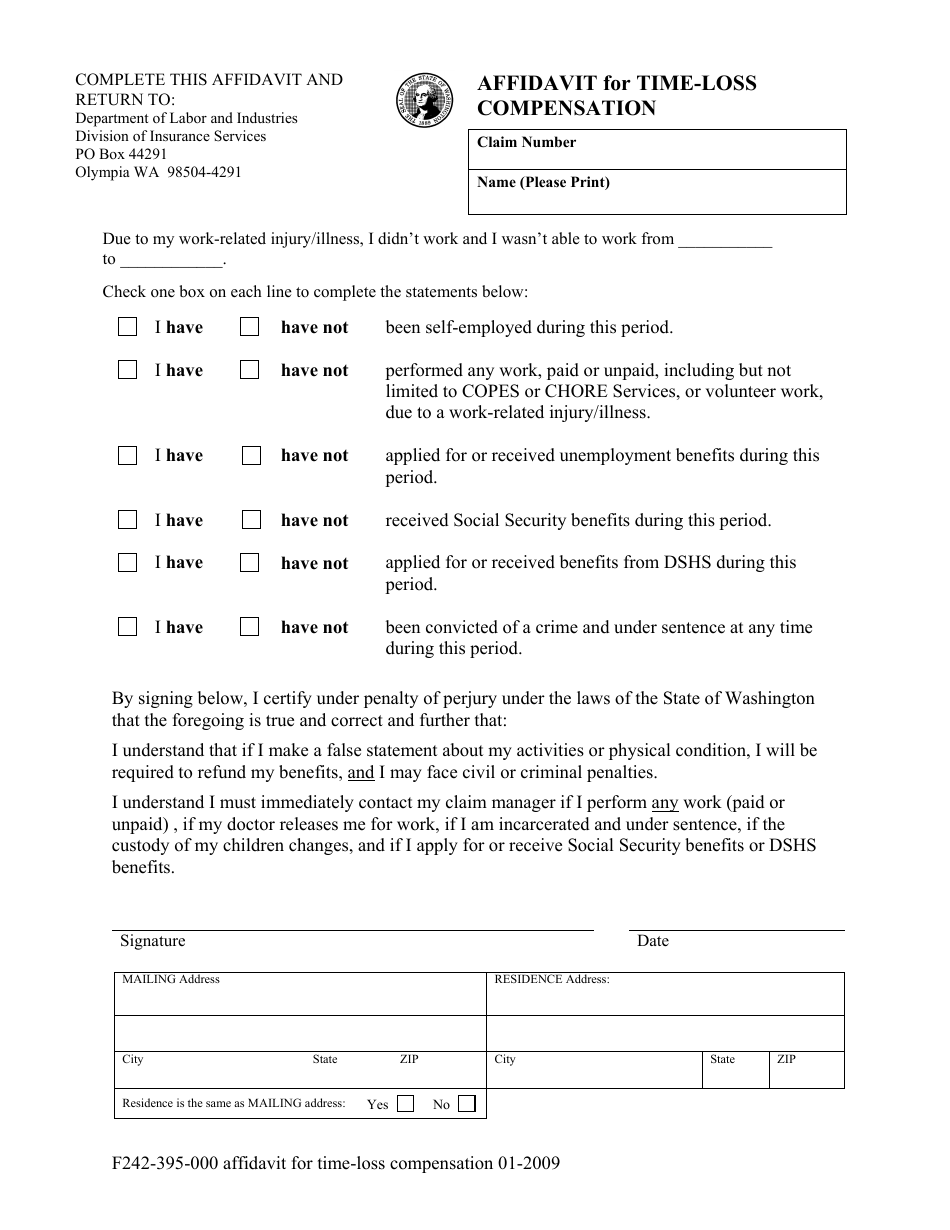 Form F242-395-000 - Fill Out, Sign Online and Download Fillable PDF ...
