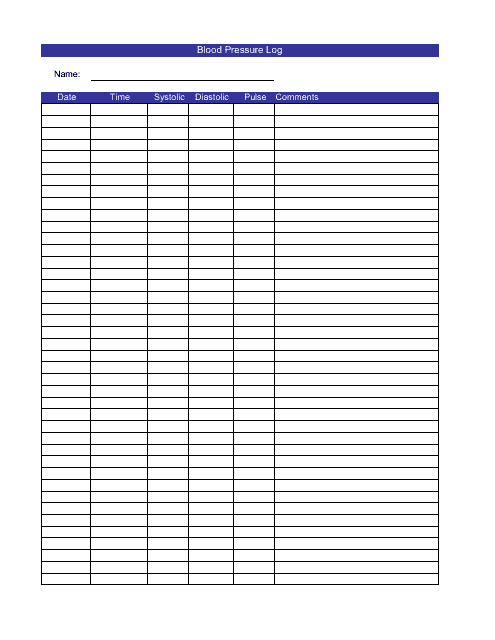 Printable Blood Pressure Log Cheapest Store Save 50 Jlcatj gob mx