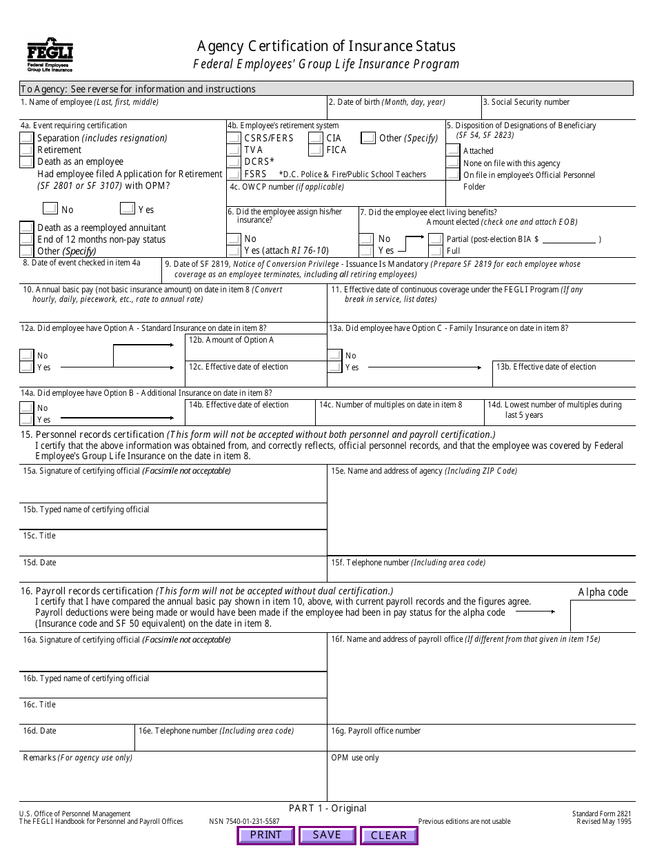 Form SF-2821 - Fill Out, Sign Online and Download Fillable PDF ...