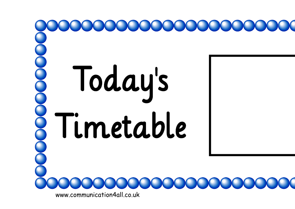 Today's Timetable Horizontal Schedule Template Download Printable PDF ...