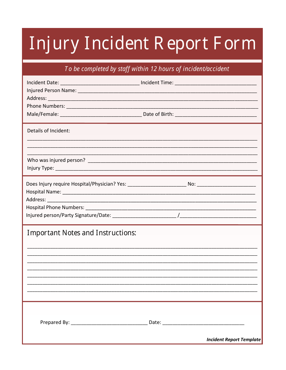 School Accident Report Form Download Printable Pdf Templateroller 