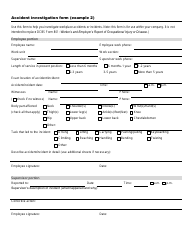 Accident Investigation Form Download Printable PDF | Templateroller