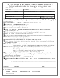 Full Time National Guard Duty for Operation Support (Ftngd-Os) Form ...
