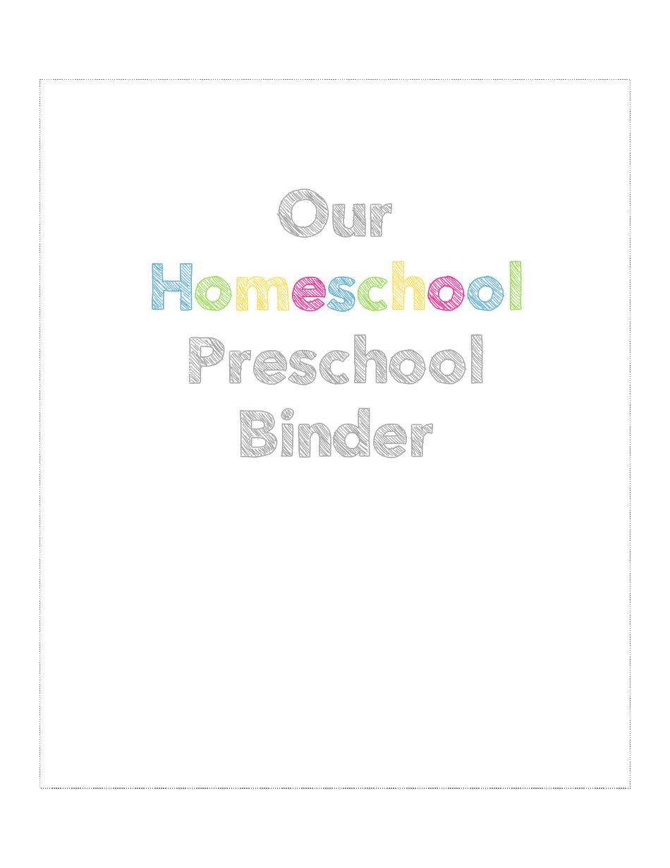 Homeschool Preschool Binder Template With Schedule and Lesson Plans ...