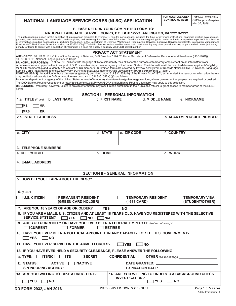 DD Form 2932 - Fill Out, Sign Online and Download Fillable PDF ...