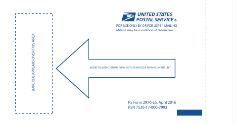 PS Form 2976-ES Download Printable PDF or Fill Online Small Customs ...