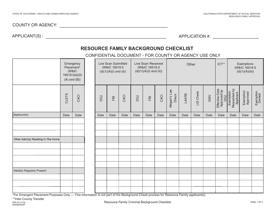 Form RFA02 - Fill Out, Sign Online and Download Fillable PDF ...