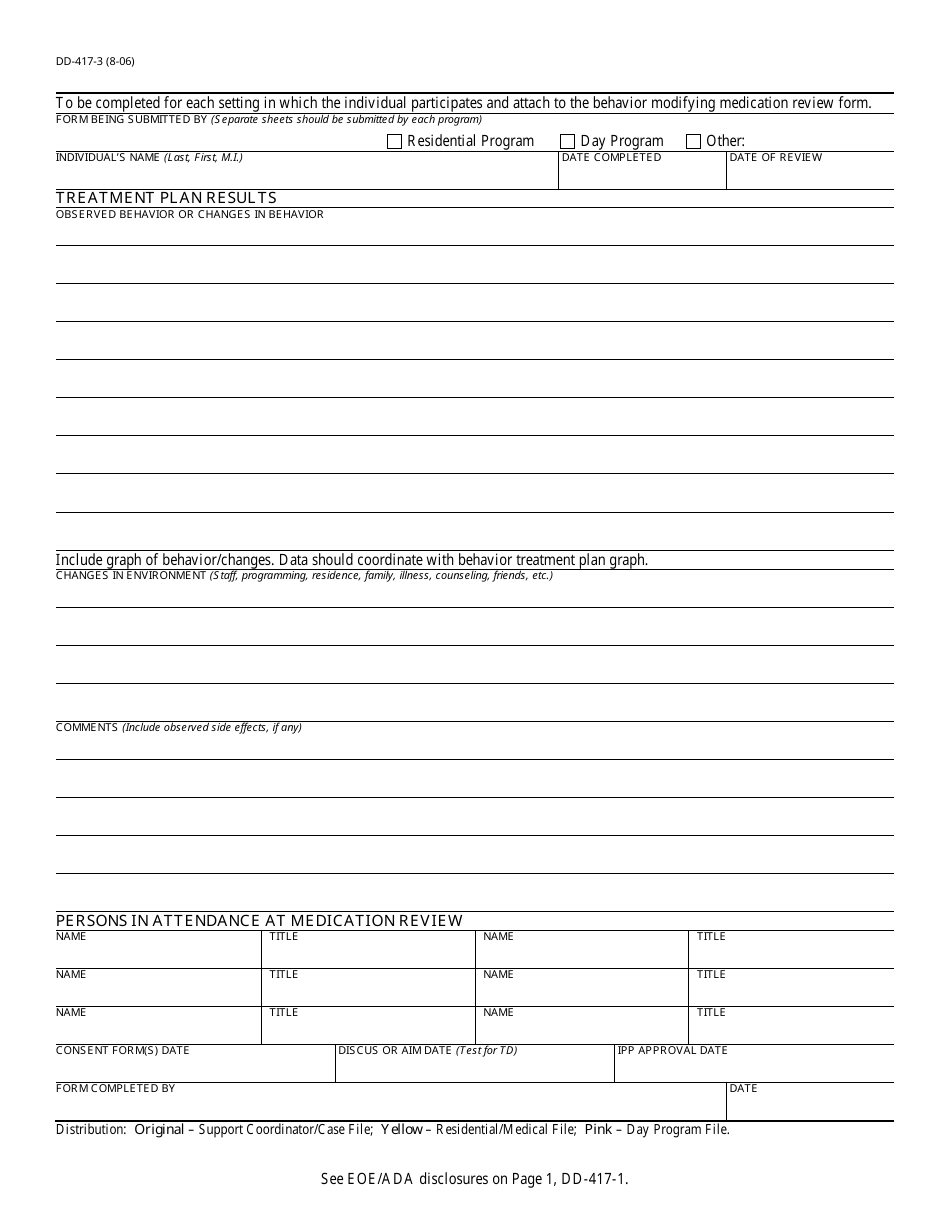 Form DD-417-3 - Fill Out, Sign Online and Download Printable PDF ...