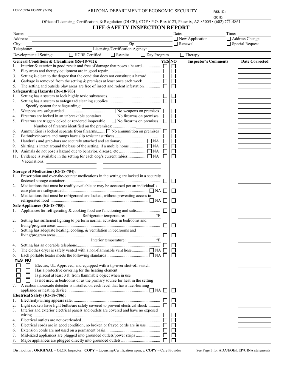 Form LCR-1023A FORPD - Fill Out, Sign Online and Download Printable PDF ...