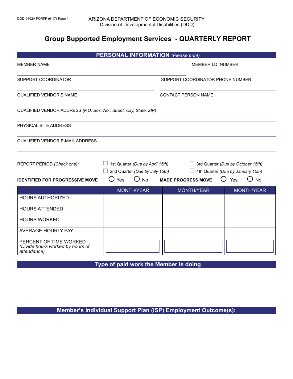 Form DDD-1402A FORFF - Fill Out, Sign Online and Download Fillable PDF ...