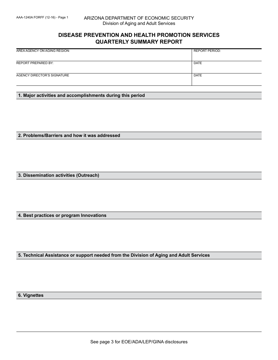 Form AAA-1240A FORFF - Fill Out, Sign Online and Download Fillable PDF ...