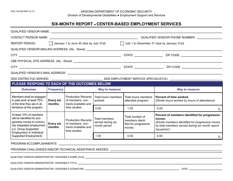 Form DDD-1401BFORFF - Fill Out, Sign Online and Download Fillable PDF ...