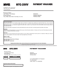 Form NYC-200V Download Printable PDF or Fill Online Payment Voucher New ...