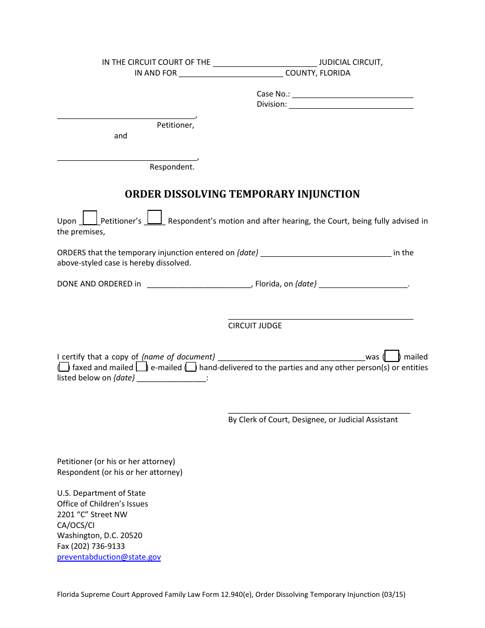Form 12.940(E) - Fill Out, Sign Online and Download Fillable PDF ...