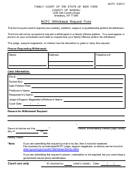 Nassau County, New York Ncfc Withdrawal Request Form Download Fillable PDF | Templateroller