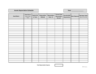 Assets Depreciation Schedule Template Download Printable PDF ...