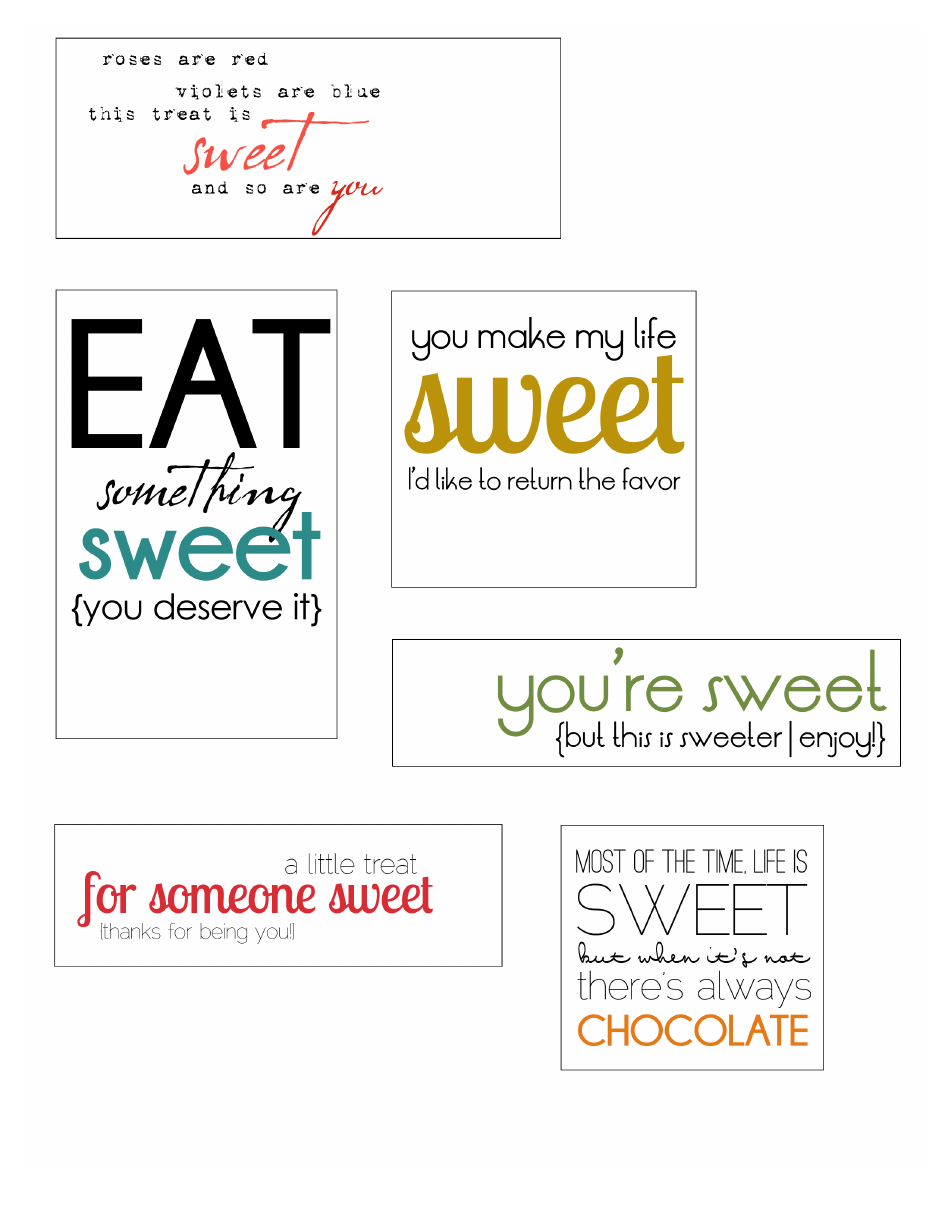 Sweet Tags Template Download Printable PDF | Templateroller
