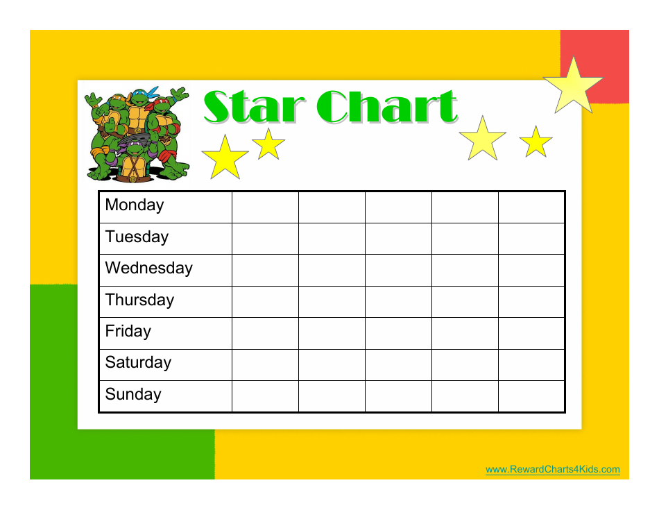 Teenage Mutant Ninja Turtles Star Reward Chart Download Printable PDF ...