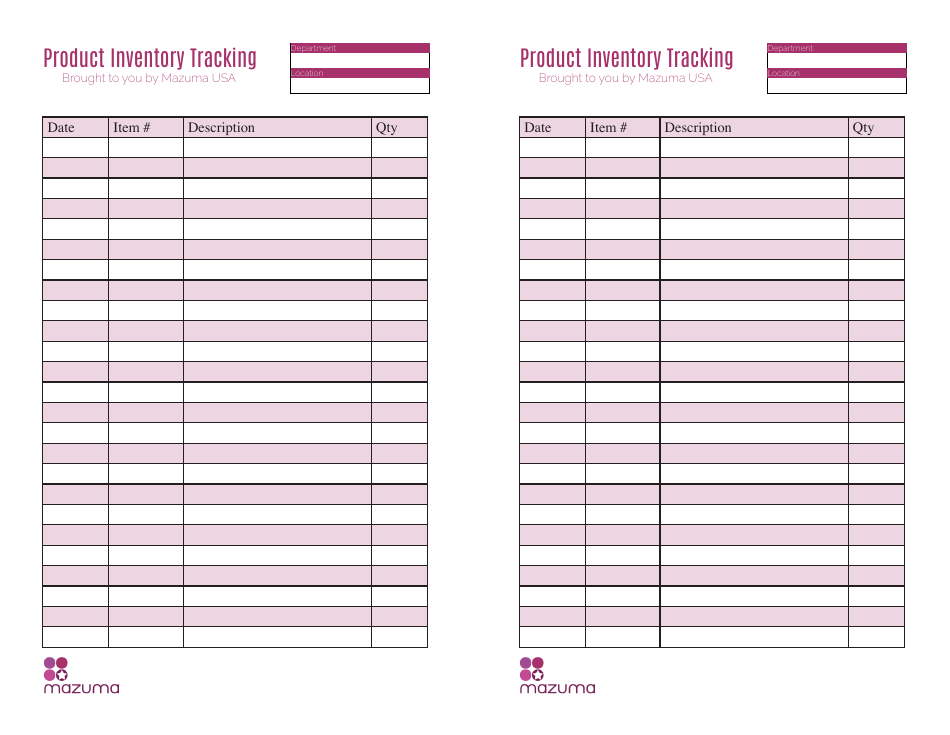 Product Inventory Tracking Template - Mazuma - Fill Out, Sign Online ...
