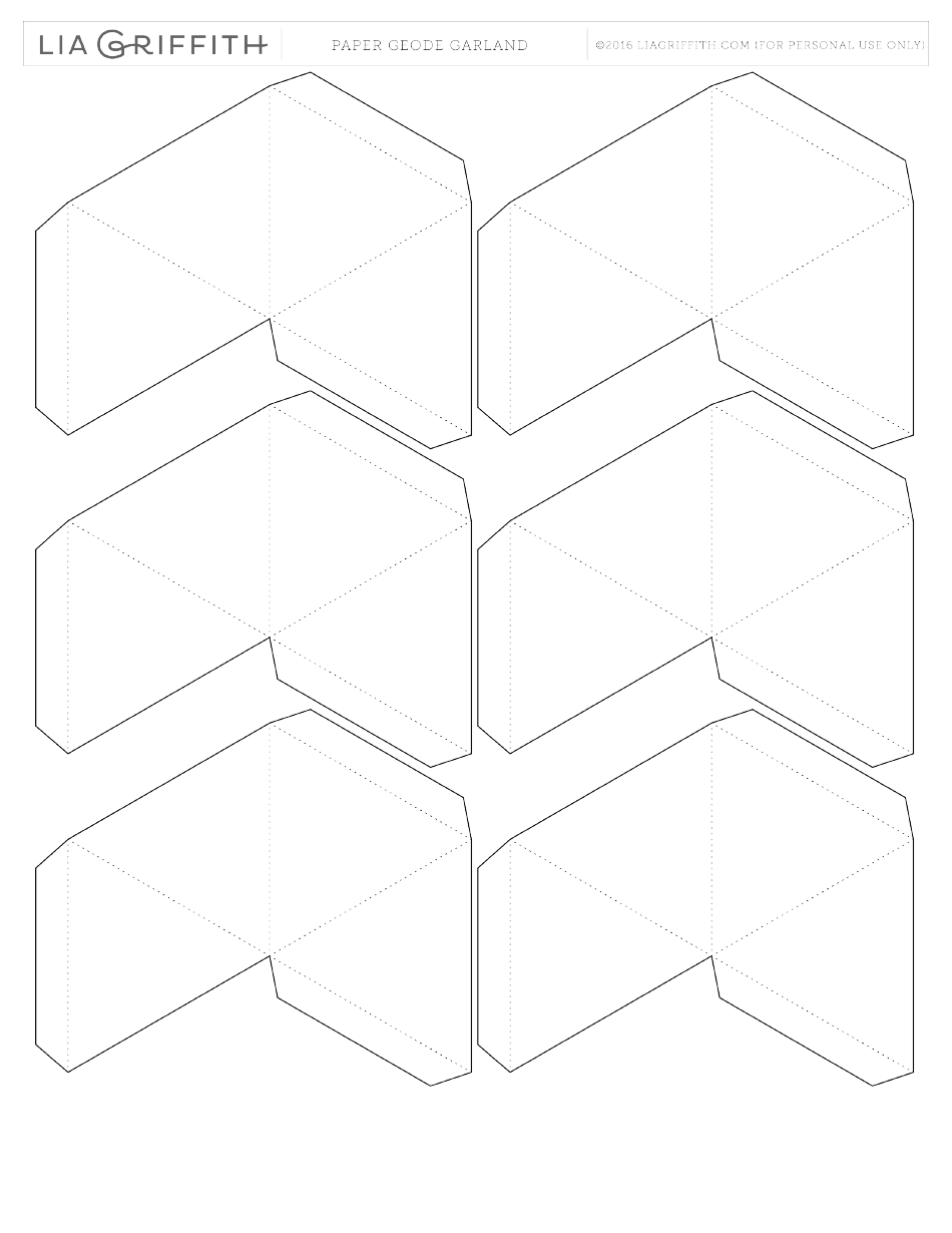 Paper Geode Garland Template Download Printable PDF | Templateroller