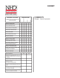 Evaluation Template - National History Day Download Printable PDF ...