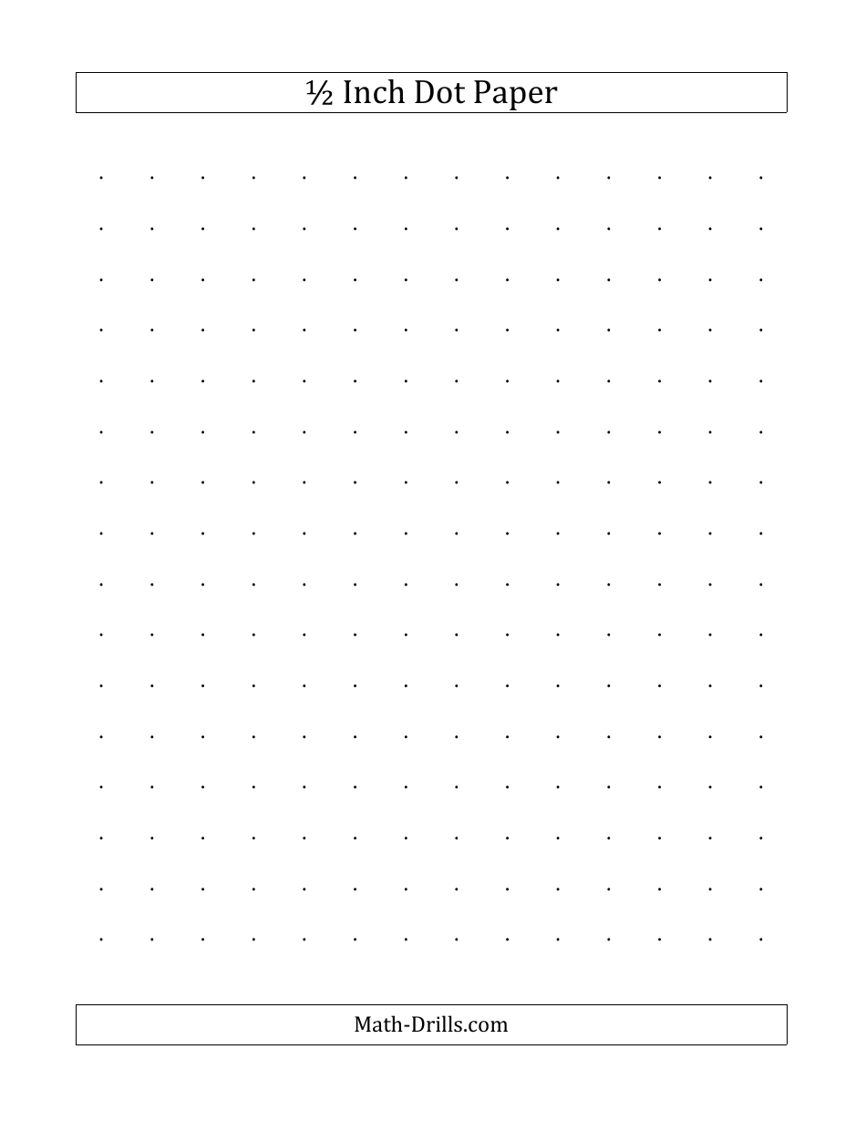 1/2 Inch Dot Paper Download Printable PDF | Templateroller