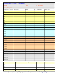 Medical Prescriptions & Supplements Schedule Template Download ...