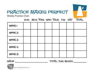 Practice Makes Perfect Weekly Music Practice Chart Template Download ...