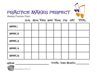 Practice Makes Perfect Weekly Music Practice Chart Template Download ...