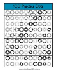 Practice Chart Template - 100 Dots Download Printable PDF | Templateroller