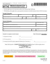 VT Form E2A Download Fillable PDF or Fill Online Estate Tax Information ...