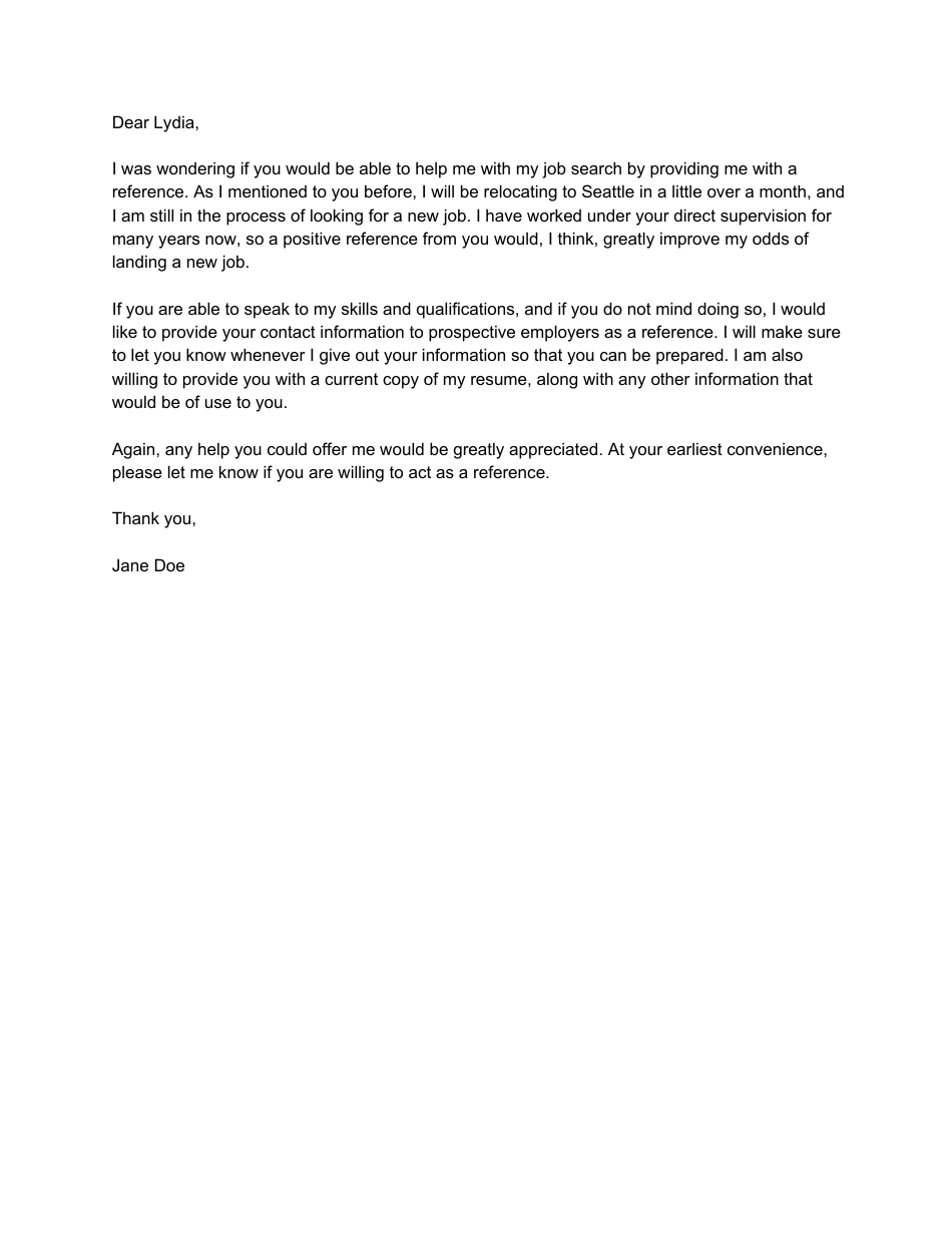 Sample Reference Request Letter Download Printable PDF Templateroller Sample Reference Request Letter Download Printable PDF Templateroller
