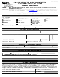 Form OA144M Download Fillable PDF or Fill Online For-Hire Intrastate ...
