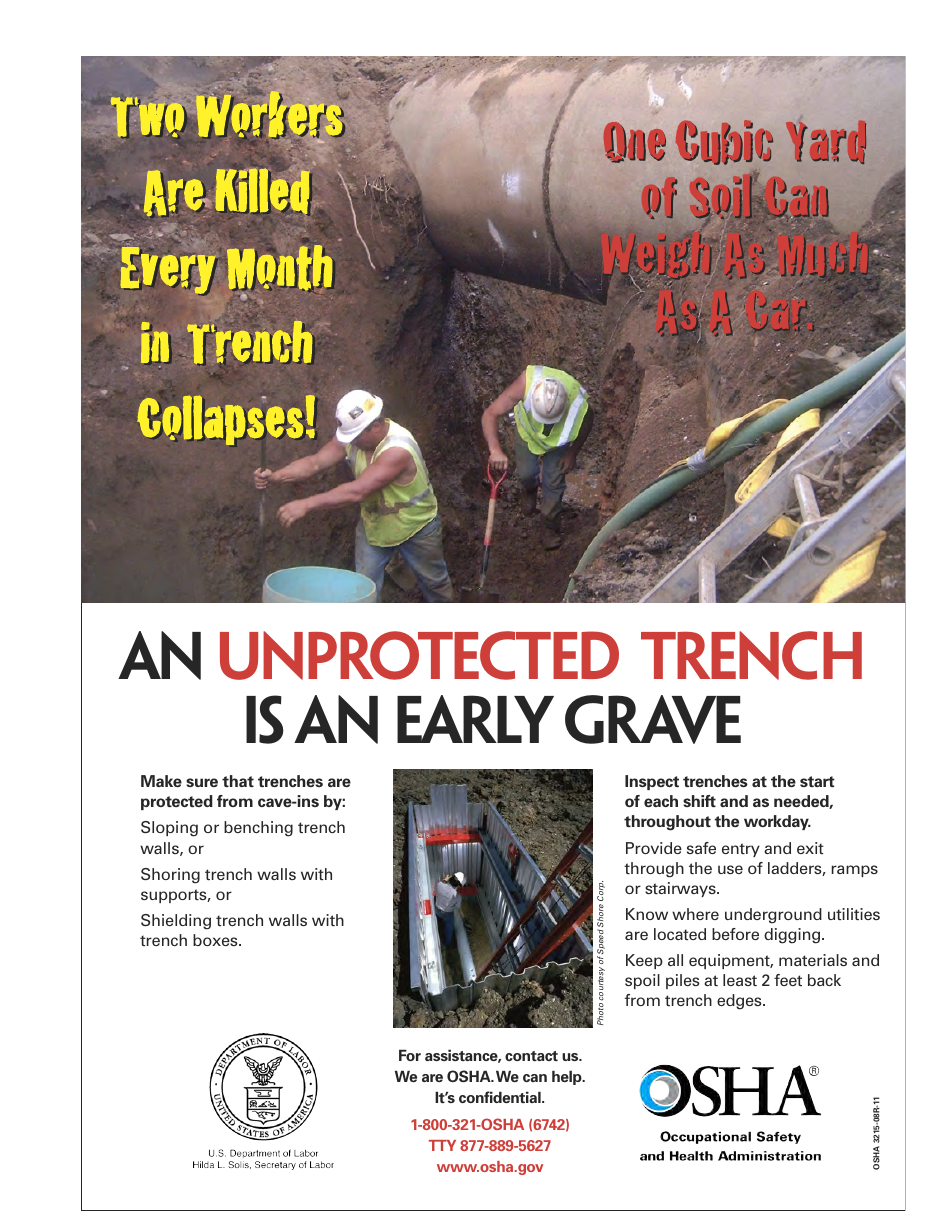 An Unprotected Trench Is an Early Grave - Fill Out, Sign Online and ...