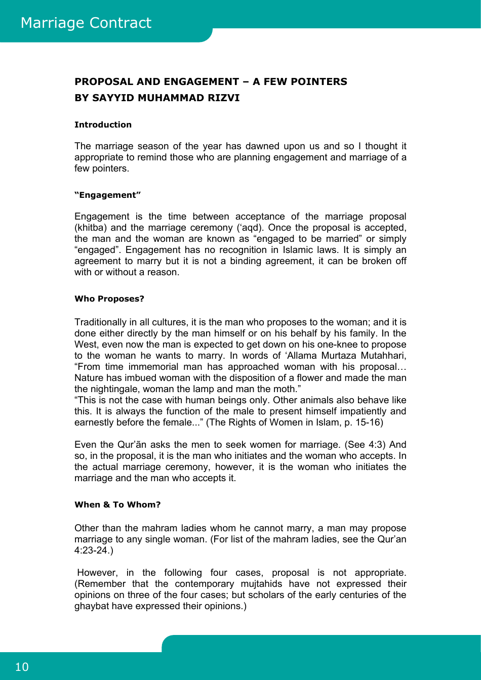 Islamic Marriage Contract Template - Fill Out, Sign Online and Download PDF | Templateroller