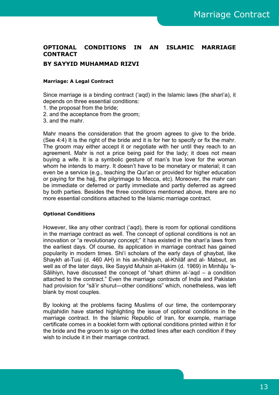 Islamic Marriage Contract Template - Fill Out, Sign Online and Download PDF | Templateroller