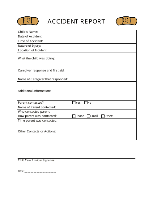 Accident Report Template HQ Printable Documents