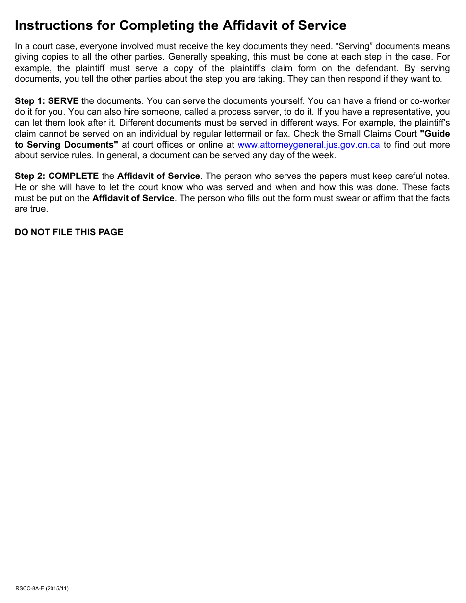 Form 8A - Fill Out, Sign Online and Download Fillable PDF, Ontario ...