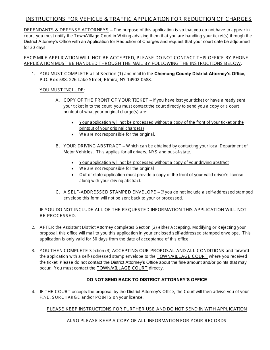 Vehicle & Traffic Application for Reduction of Charges - Fill Out, Sign ...