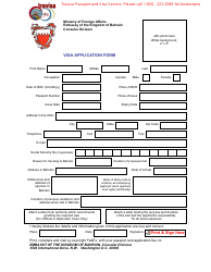 Washington, D.C. Bahrain Visa Application Form - Embassy of the Kingdom ...