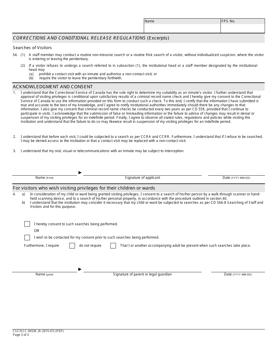Form CSC/SCC0653e - Fill Out, Sign Online and Download Printable PDF ...