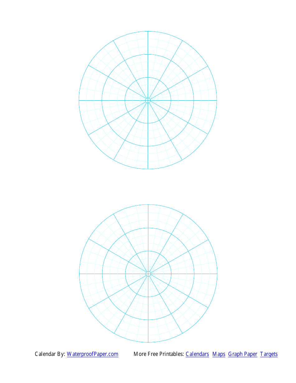 Polar Graph Paper - Two Download Printable PDF | Templateroller