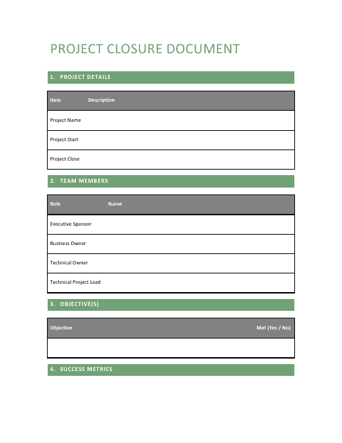 Project Closure Report Template Download Printable PDF Templateroller