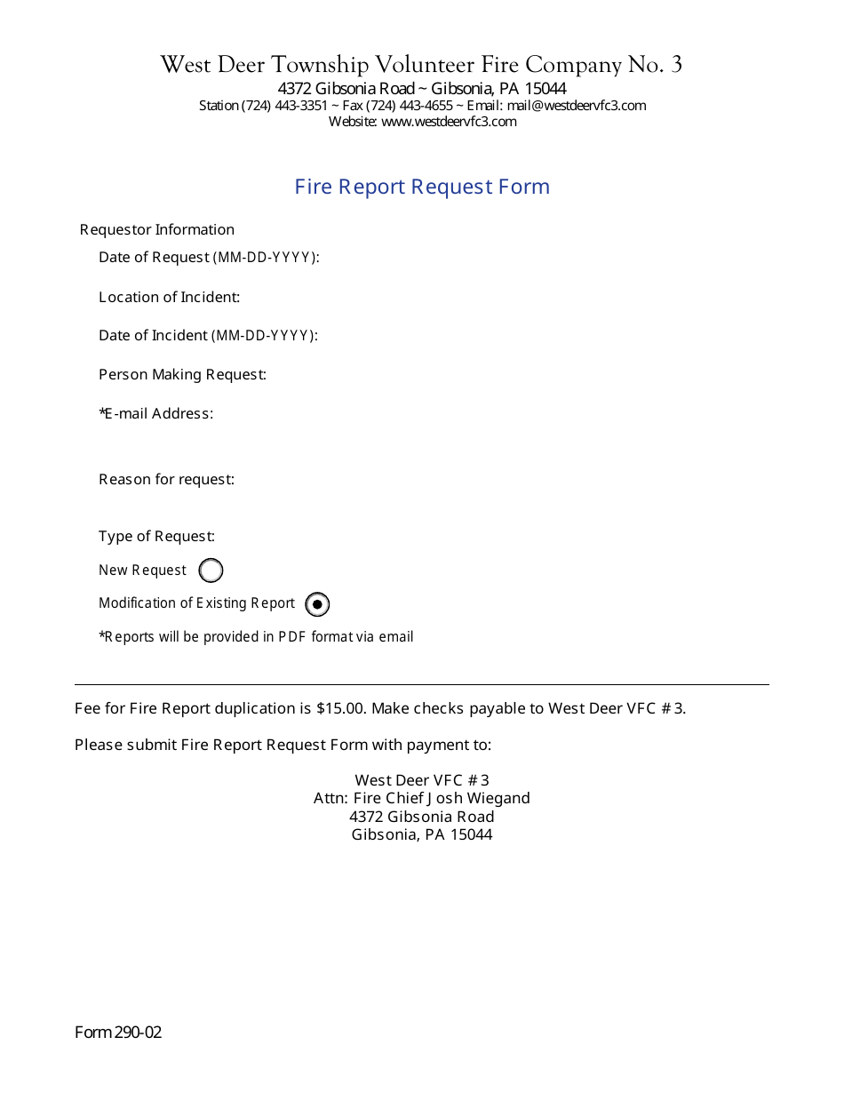 Form 290-02 - Fill Out, Sign Online and Download Fillable PDF, West ...