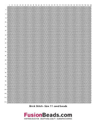 Black Brick Stitch Graph Paper Template - Size 11 Seed Beads Download ...