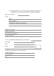 Certificate of Acceptance of Birth Report Download Printable PDF ...